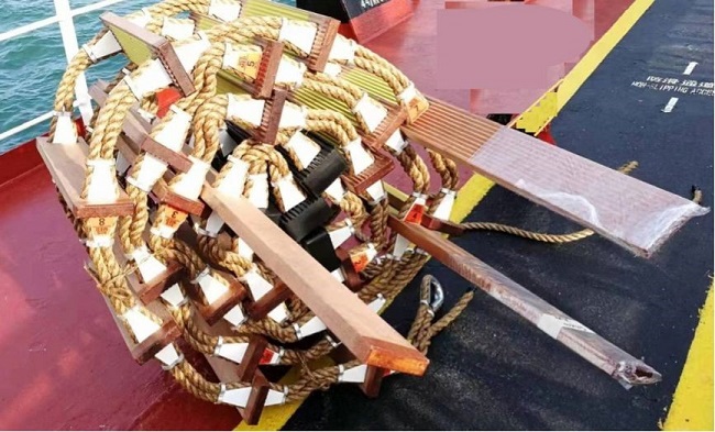 ISO799 Marine Hard Wooden Step Pilot Rope Ladder